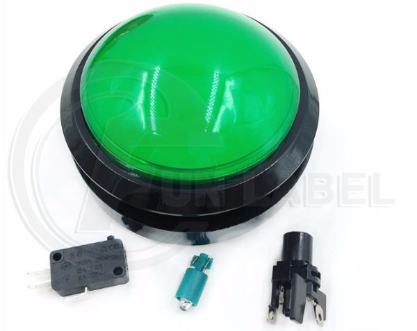 100mm Round Push Button Arcade Game Machine Transparent Round Led Push ...